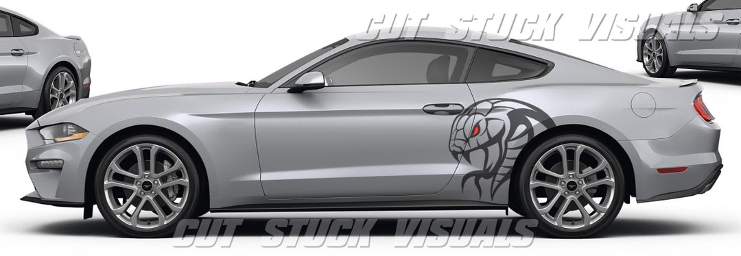 For MUSTANG Cobra Snake Serpent Decal Cast Vinyl KIT Graphics 5.0 ...