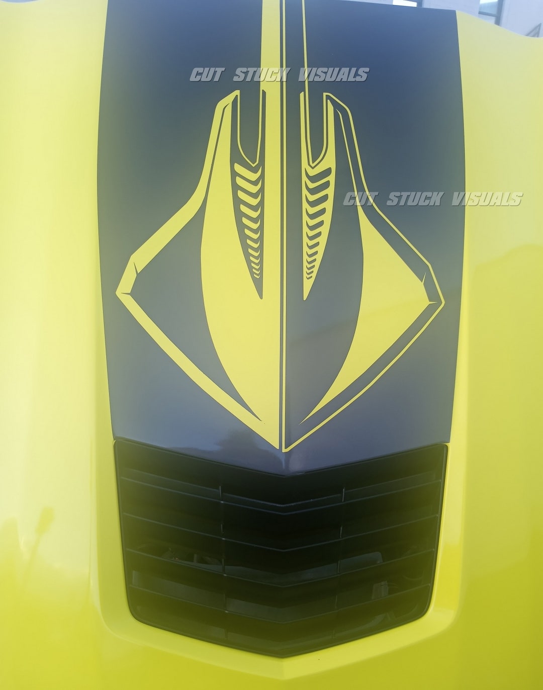For CORVETTE C7 Decal Reflective or Non-reflective Cast Vinyl Hood Kit ...