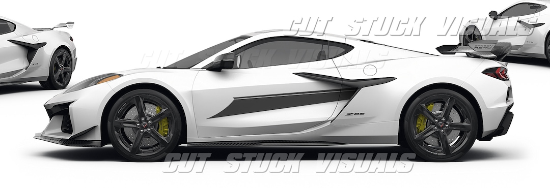 For CORVETTE C8 Decal Reflective or Non-reflective Cast Vinyl Hood ...