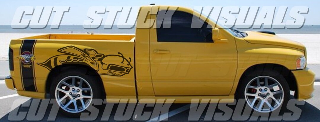 For RAM 1500 RUMBLE Bee Decal Cast Vinyl KIT Graphics Scat Pack ...