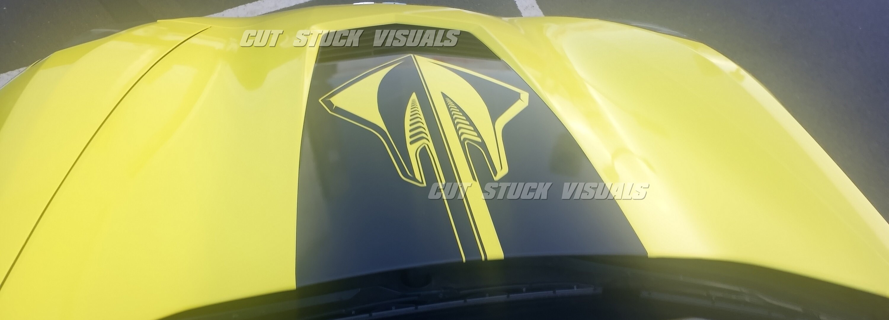 For CORVETTE C7 Decal Reflective or Non-reflective Cast Vinyl Hood Kit ...