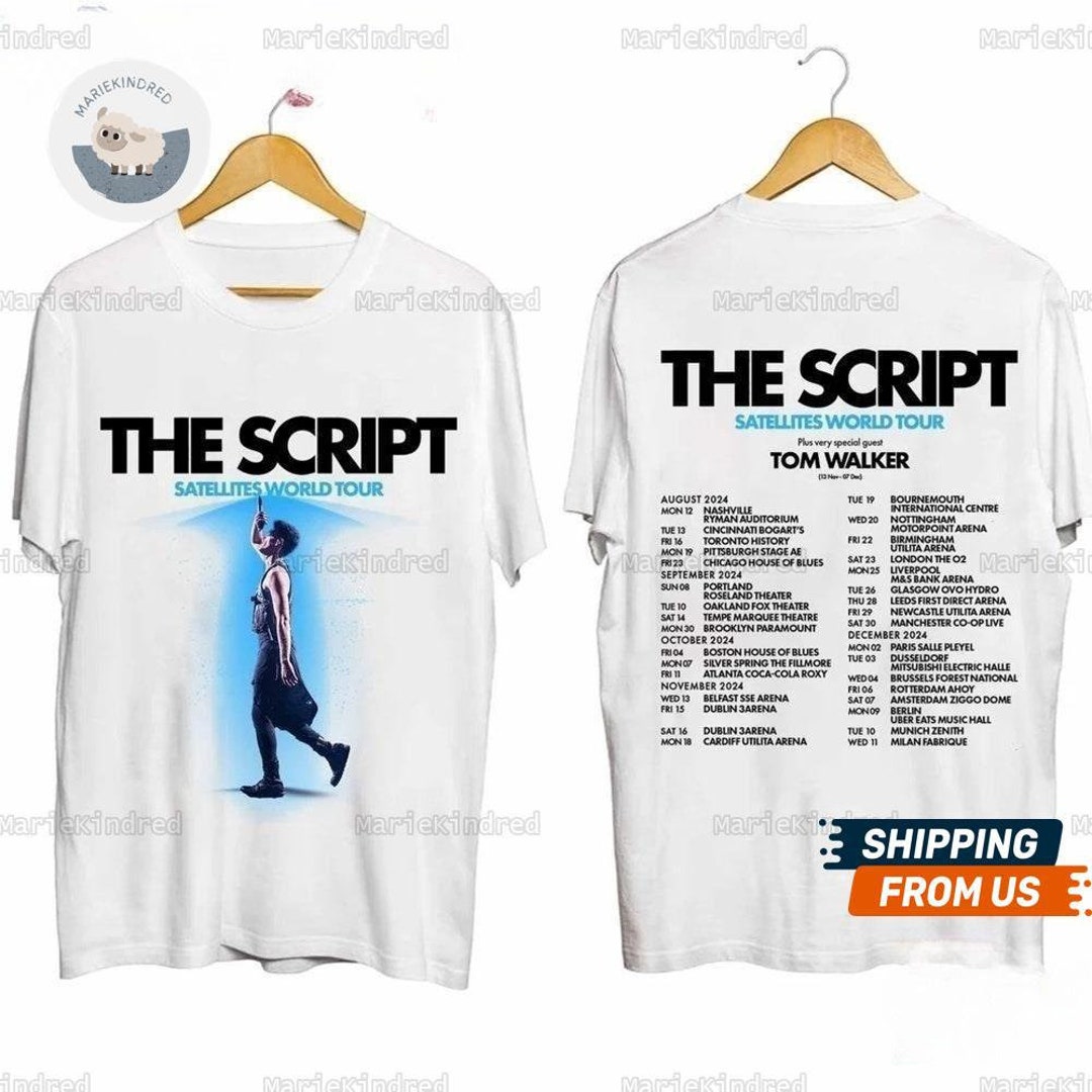 The Script Satellites World Tour 2024 Tshirts, the Script Band Unisex ...