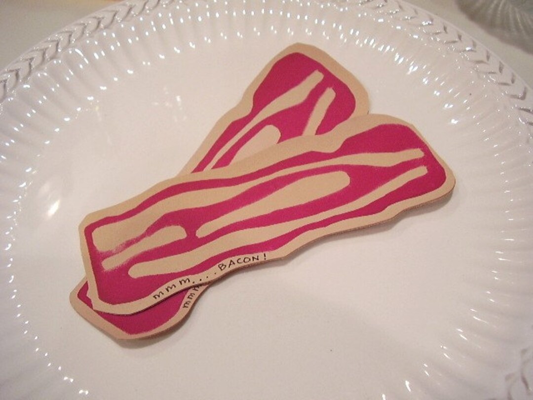 Leather Bacon Bookmark, Meaty Manly Gift, Bibliophile Gift, Bacon Gift ...
