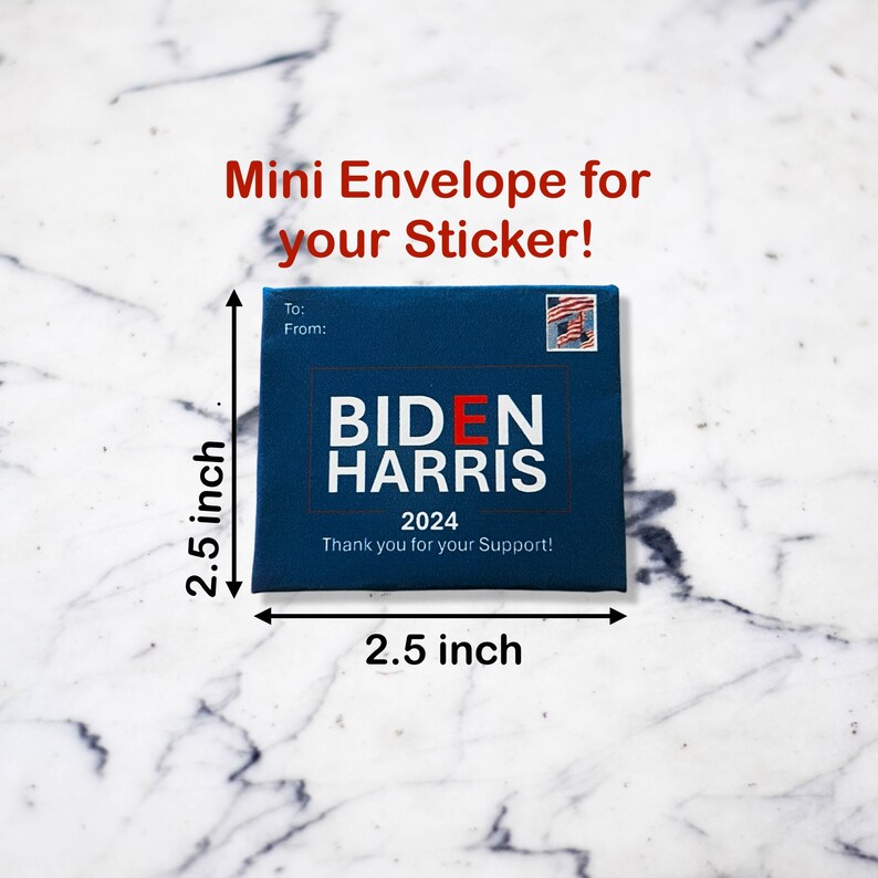 Biden Sticker Humor Mini Mail Envelope President Election Sticker Funny ...