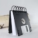 Jumbo Black Computer Floppy Disk Notebook Recycled Geek Gear Blank Mini ...