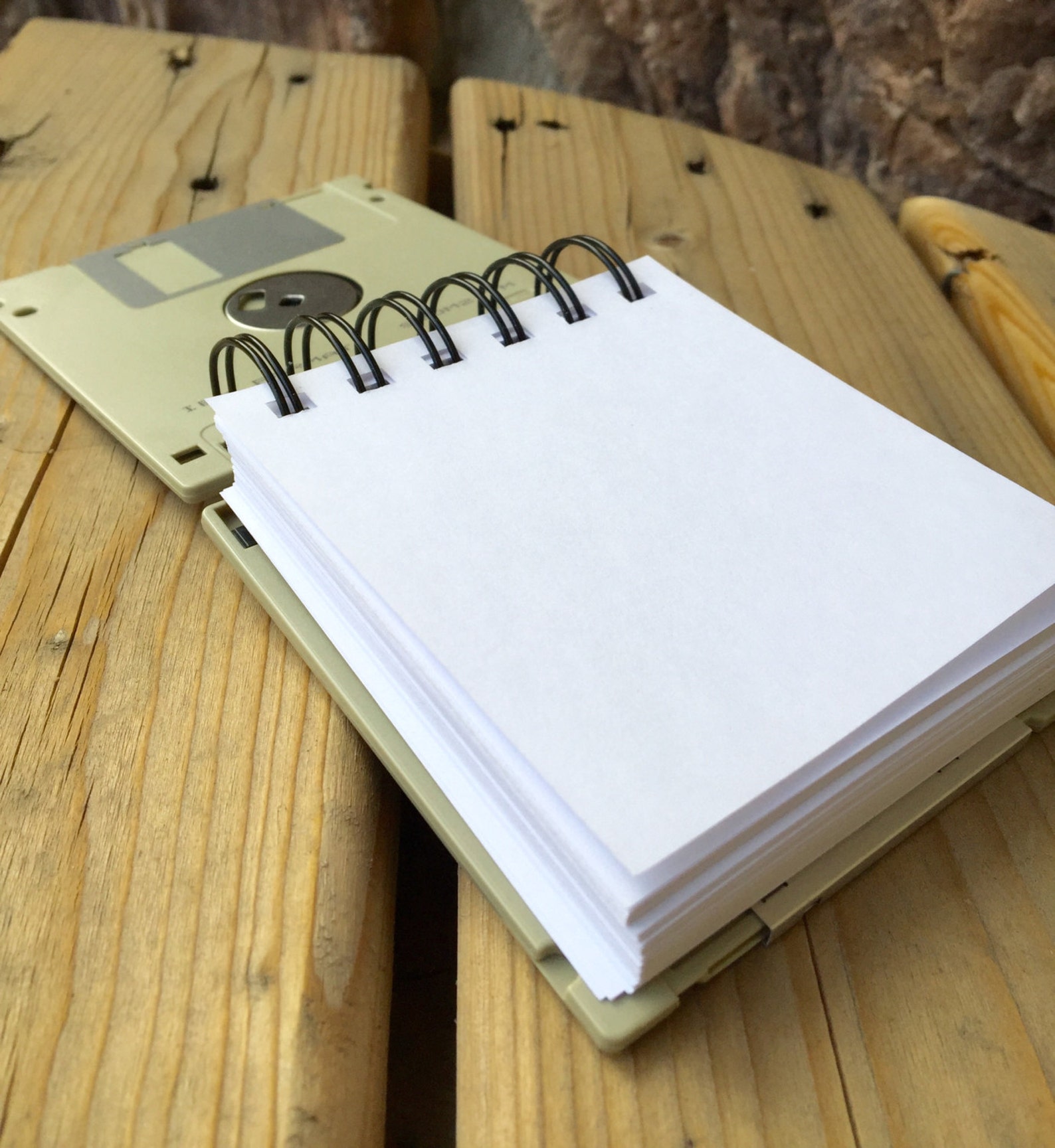Original Genius Recycled Blank Floppy Disk Mini Notebook in Black - Etsy