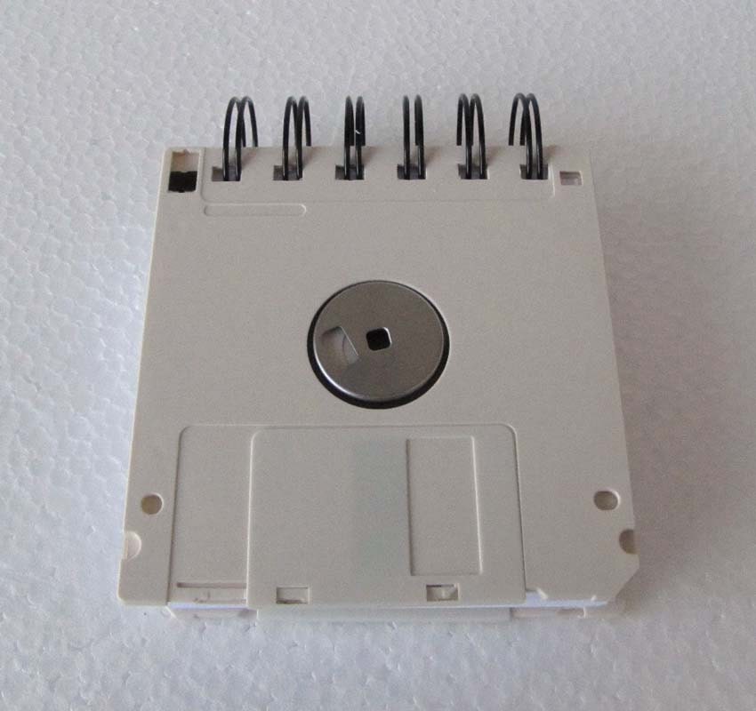 Floppy Disk Notebook JUMBO off White Computer Disk Recycled Geek Gear ...