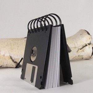 Jumbo Black Computer Floppy Disk Notebook Recycled Geek Gear Blank Mini ...