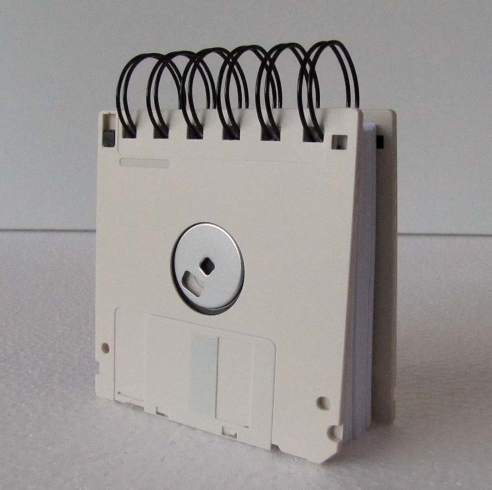 Floppy Disk Notebook JUMBO off White Computer Disk Recycled Geek Gear ...