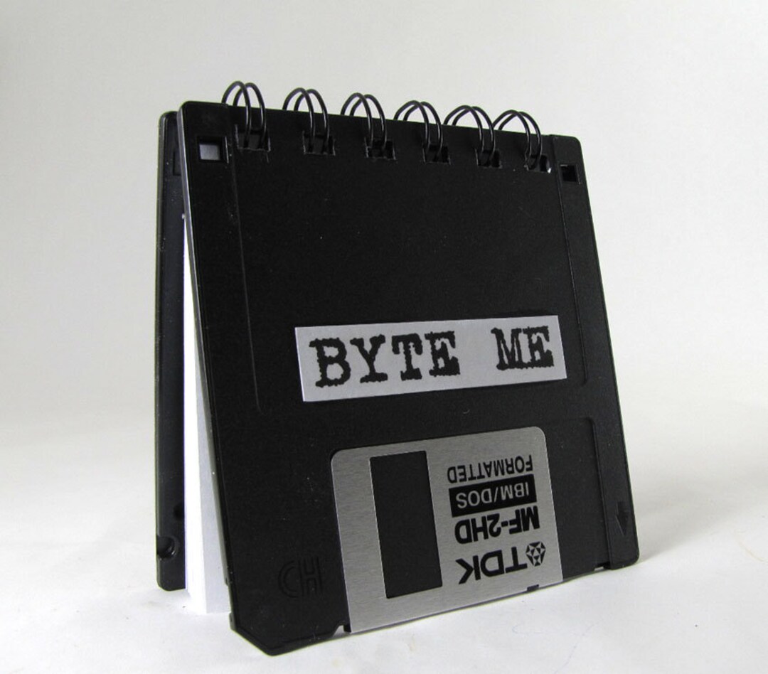 Geek Gear Recycled Blank Floppy Disk Mini Notebook in Black - Etsy ...