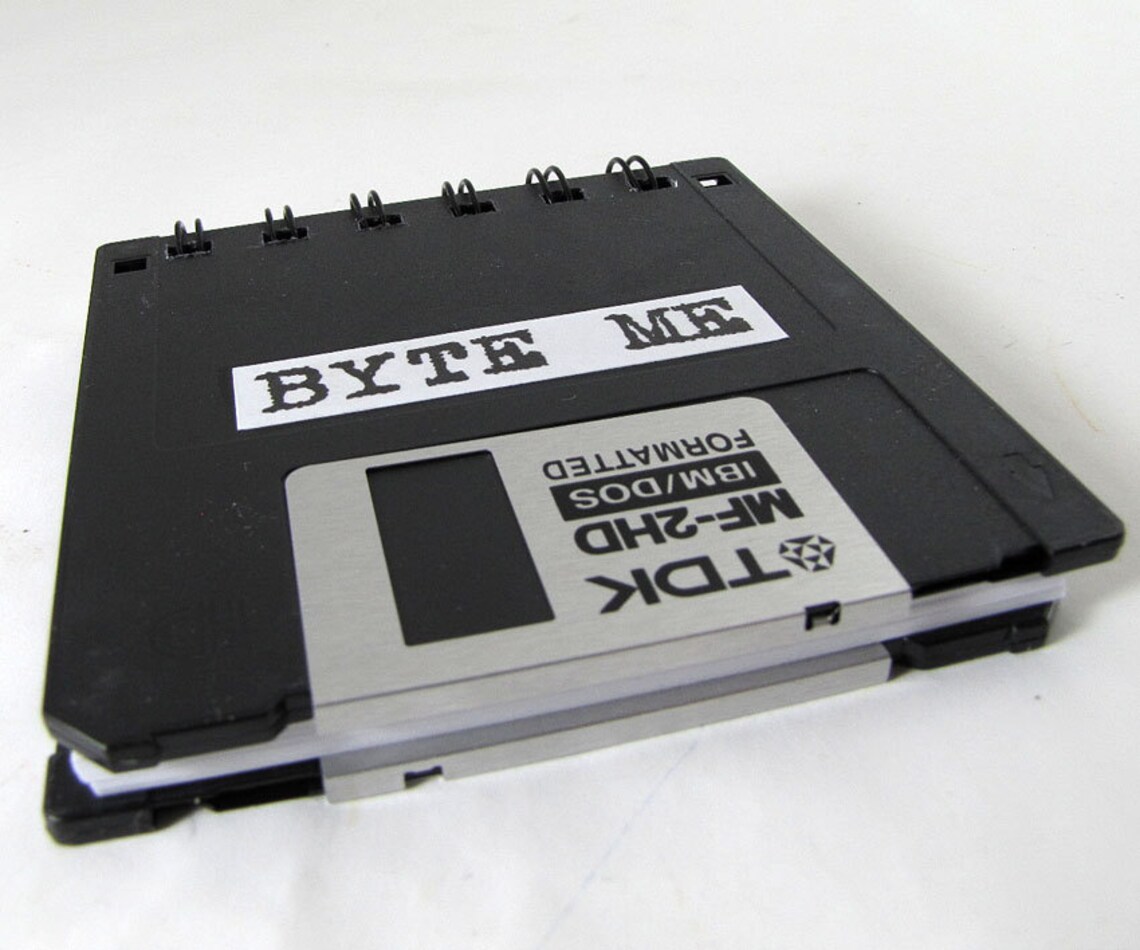 Geek Gear Recycled Blank Floppy Disk Mini Notebook in Black - Etsy ...