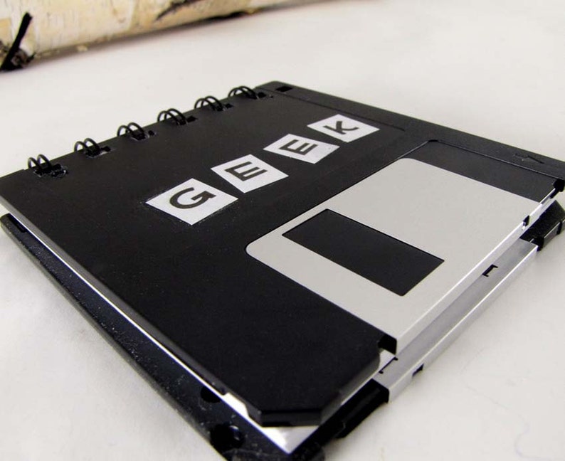 Original Geek Recycled Blank Floppy Disk Mini Notebook in Black - Etsy