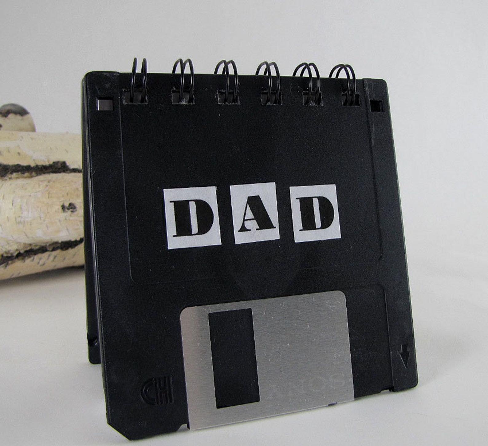DAD Floppy Disk Recycled Blank Mini Notebook in Black - Etsy