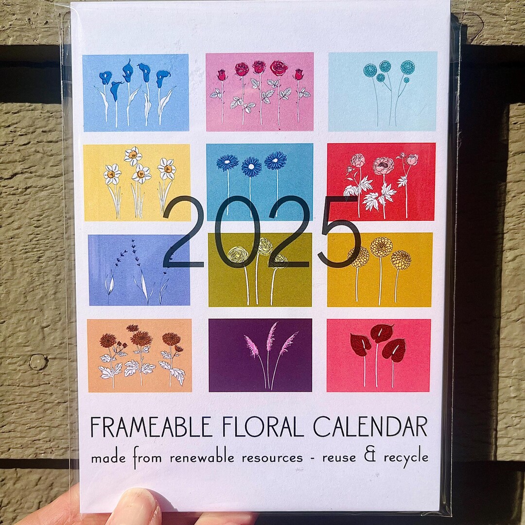 30% off SALE on 2025 Recycled Paper Floral Doodle Calendars - REFILLS ...