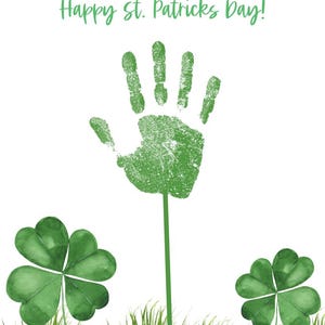 St. Patrick's Day Handprint Art / Little Lucky Charm / Print at Home - Etsy