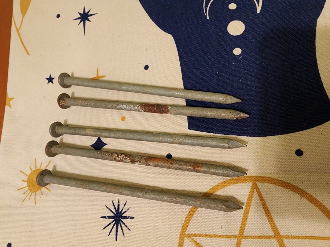 Old Nails Huge Rusty Barn Nails Salvaged - Etsy