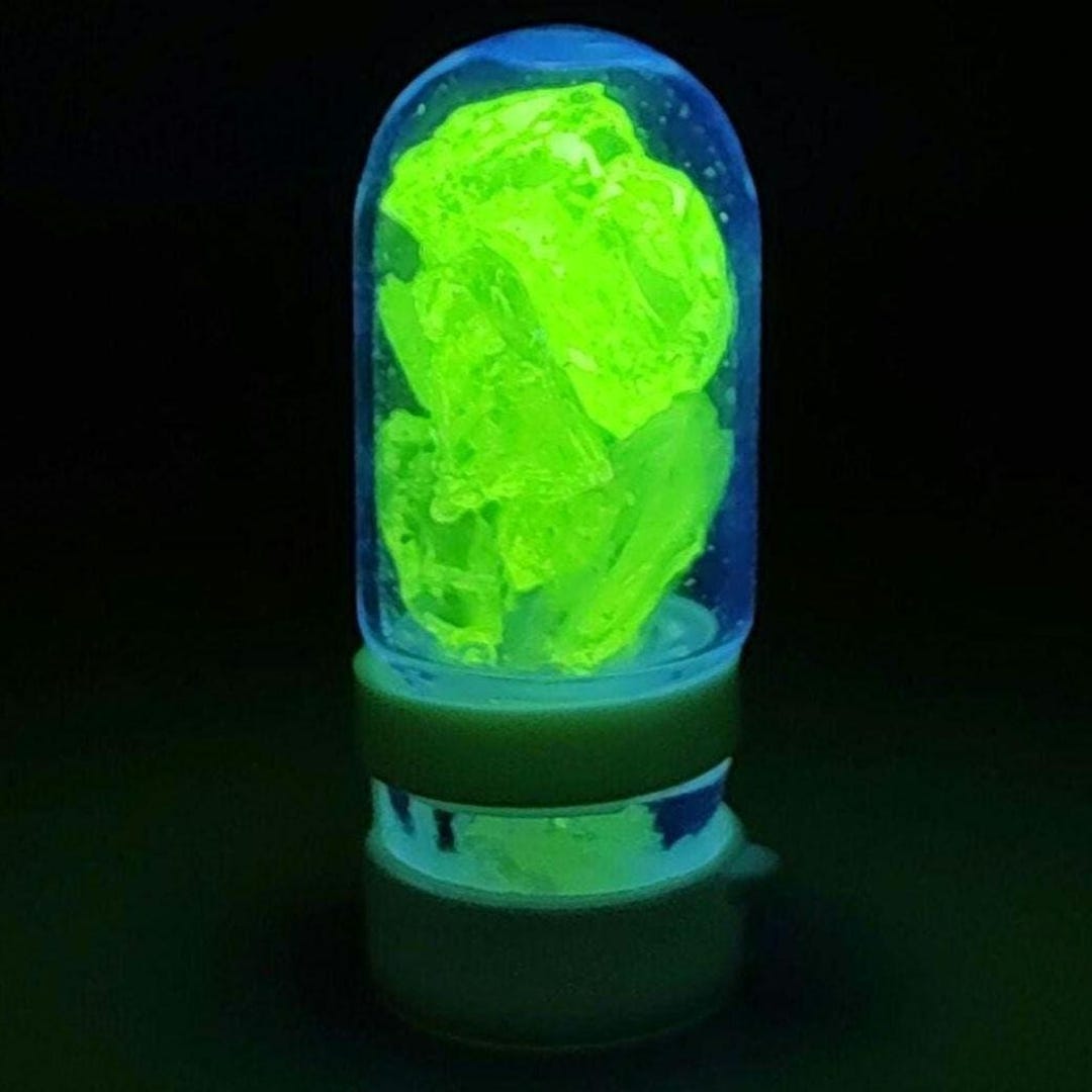 Uranium Glass in Sci-fi Capsule Vial UV Glow - Etsy