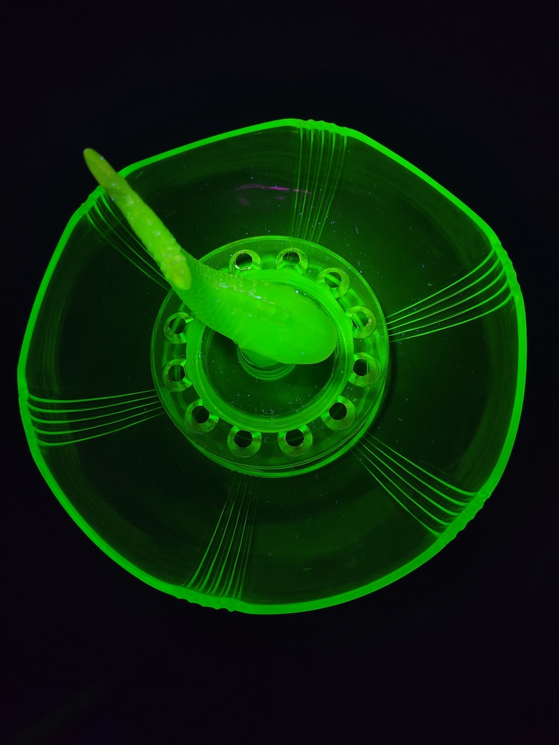 Uranium Glass Centerpiece: Joseph Inwald 'poisson Volant' Art Deco Bowl ...
