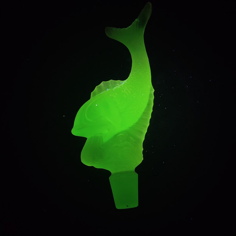 Uranium Glass Centerpiece: Joseph Inwald 'poisson Volant' Art Deco Bowl ...