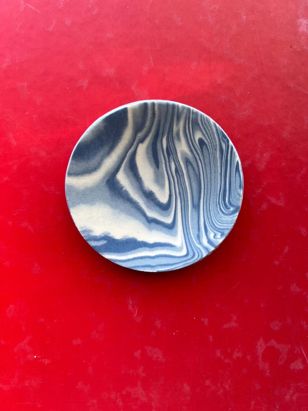 Handmade Marbled Agateware Clay Ceramic Catch All Jewelry Trinket Tray ...