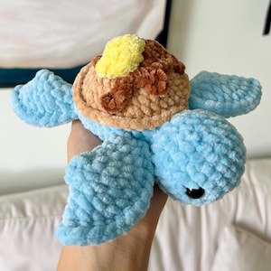 Pancake Turtle Handmade Crochet Plushy Stuffed Animal | Made to Order ...