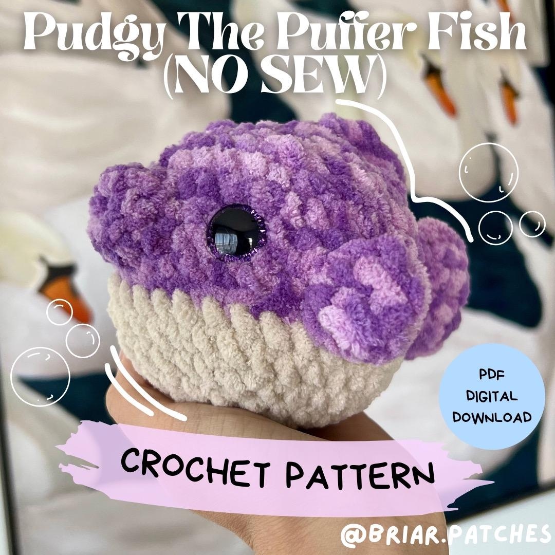 Puffer Fish Crochet Pattern PDF | No Sew Puffer Fish Sea Creature ...