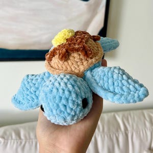 Pancake Turtle Handmade Crochet Plushy Stuffed Animal | Made to Order ...