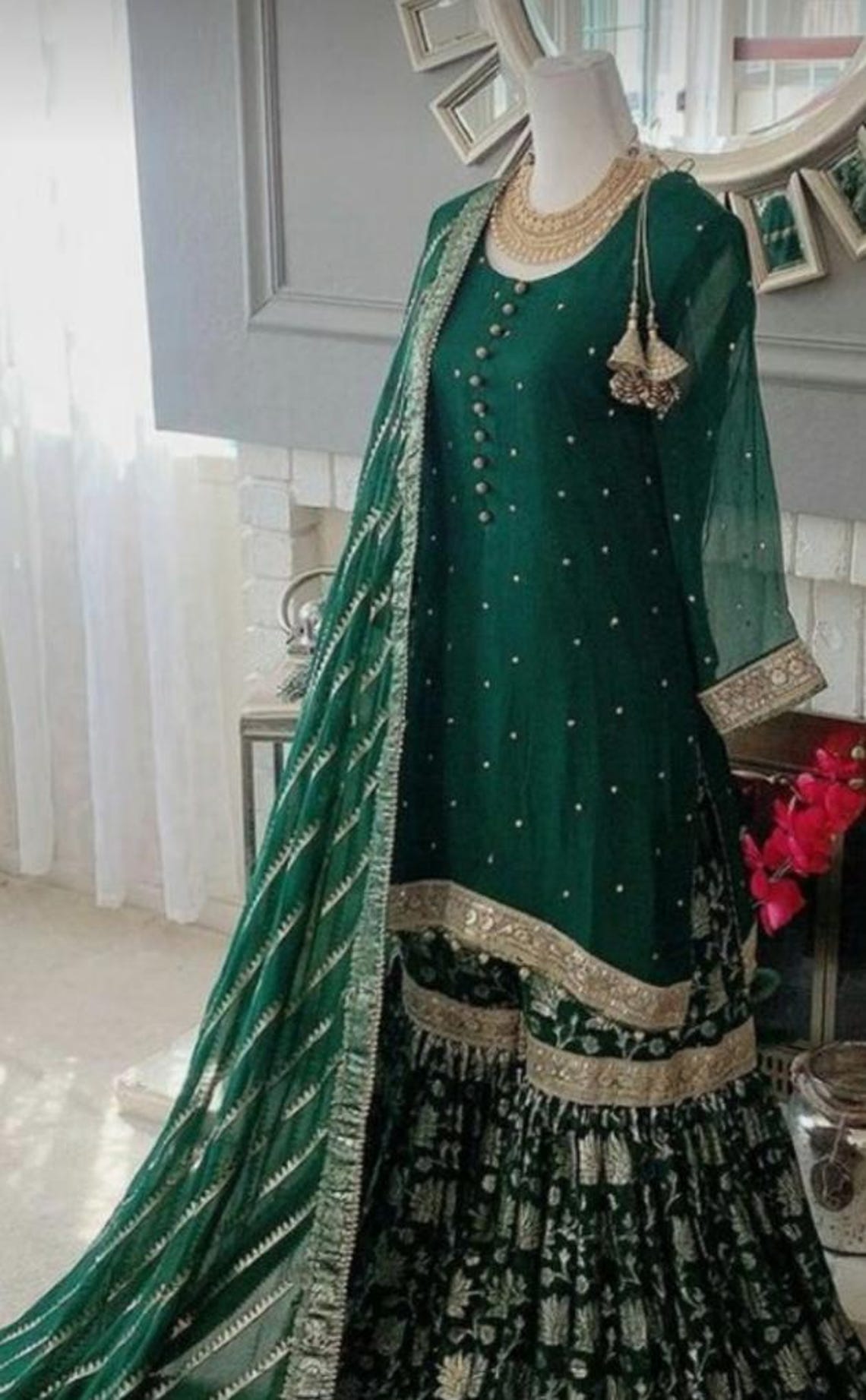 Pakistani Indian Garara Suit for Women Fully Stitched Ready to Wear ...