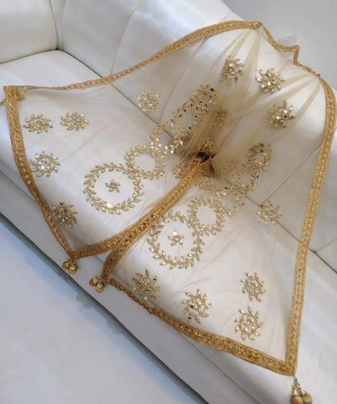 Trendy Net Real Mirror Work Indian Style Ready to Wear Duppata (stoler ...