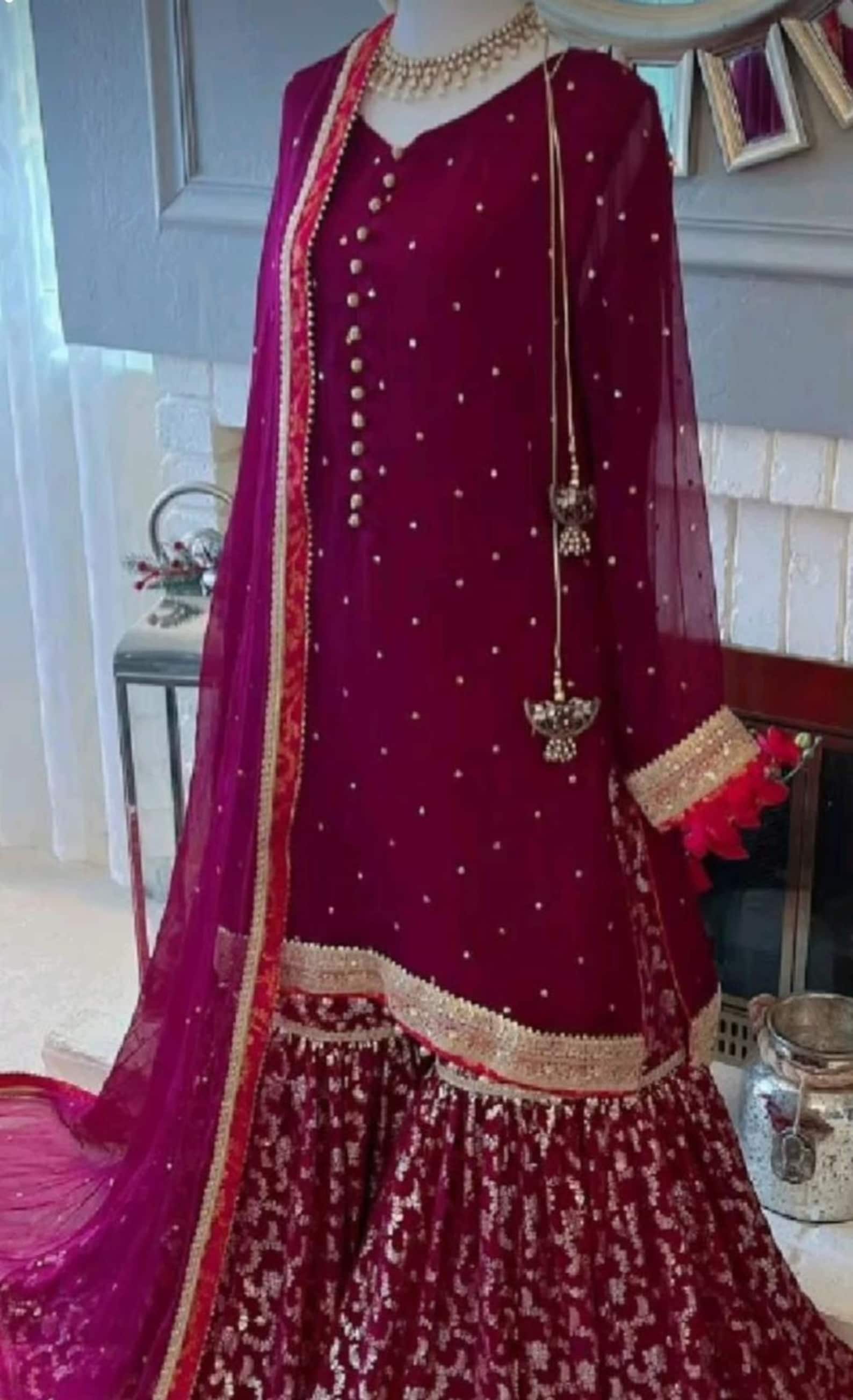 Pakistani Indian Garara Suit for Women Fully Stitched Ready to Wear ...