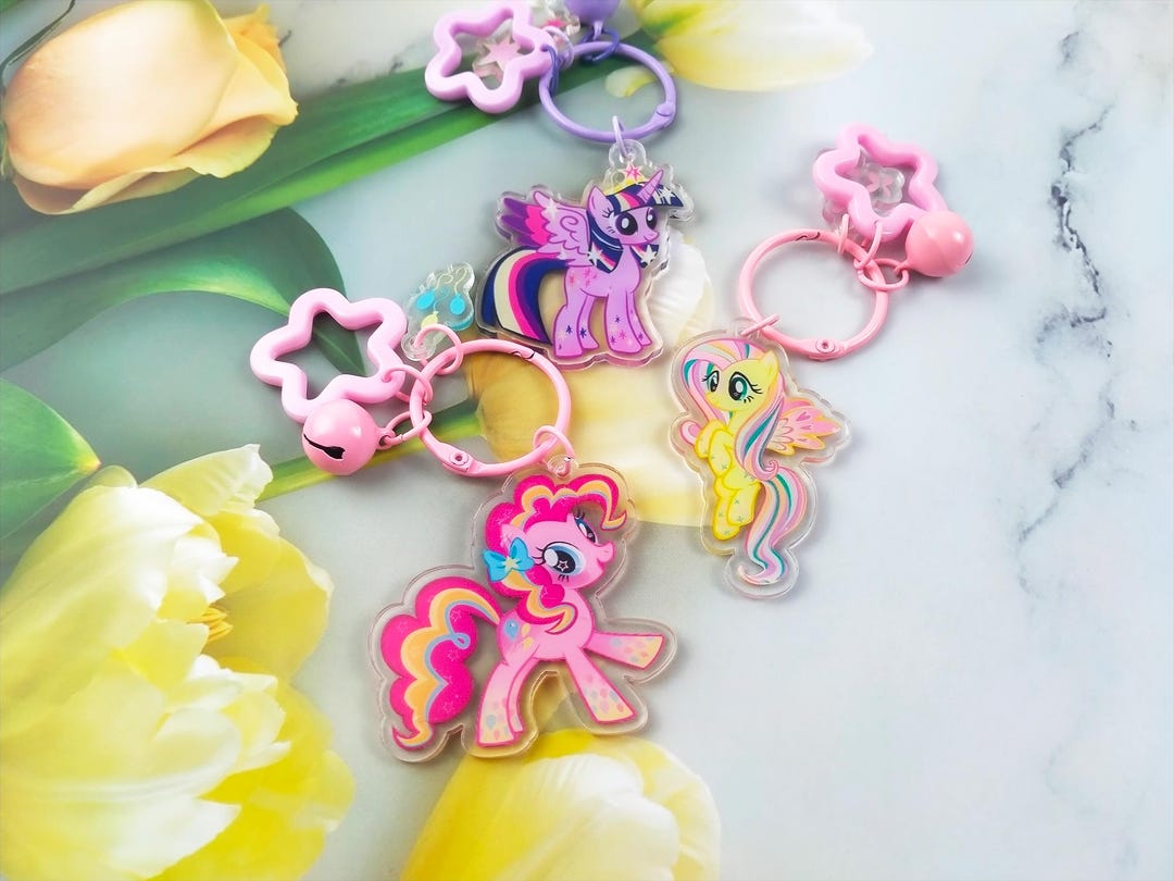 My Little Pony Keychain/keyring-applejack/rainbow Dash/fluttershy ...