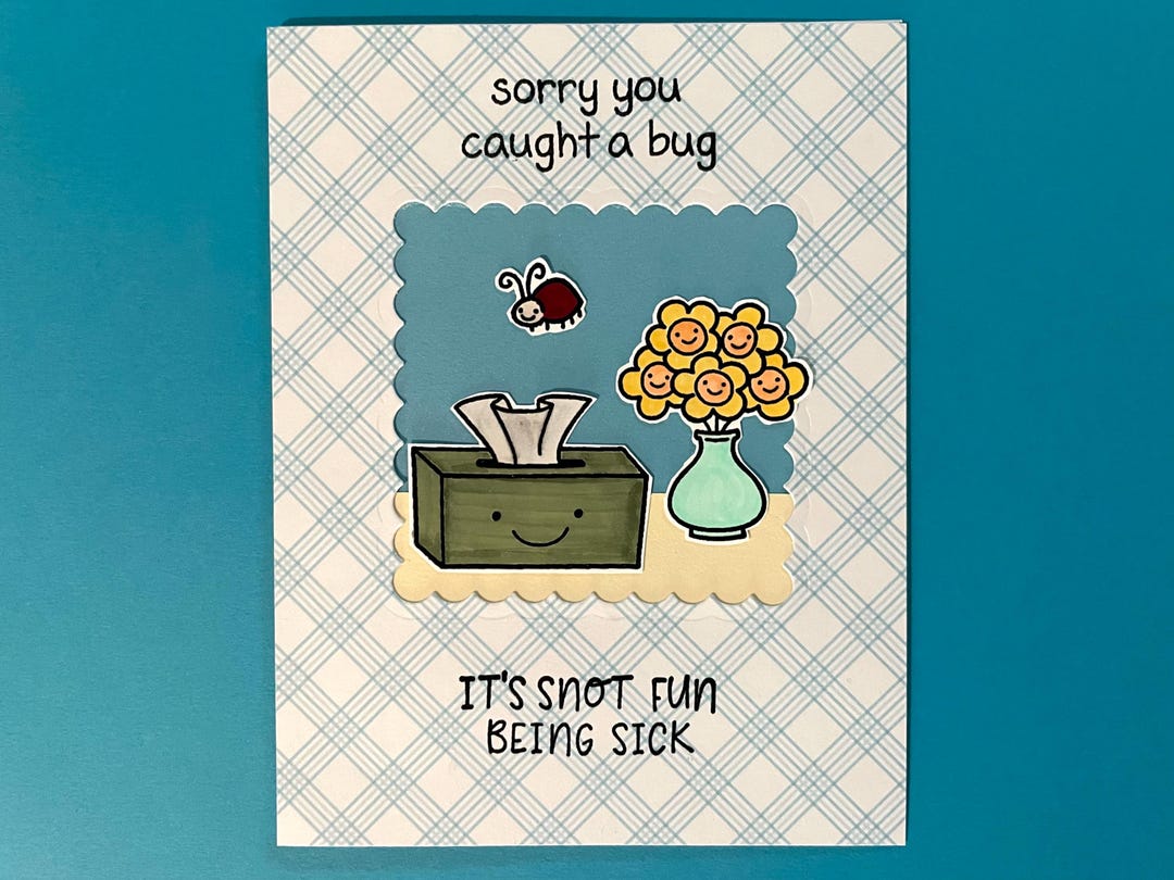 Sorry You Caught A Bug Card, Get Well Soon, Illness, Sick, for Him, for ...