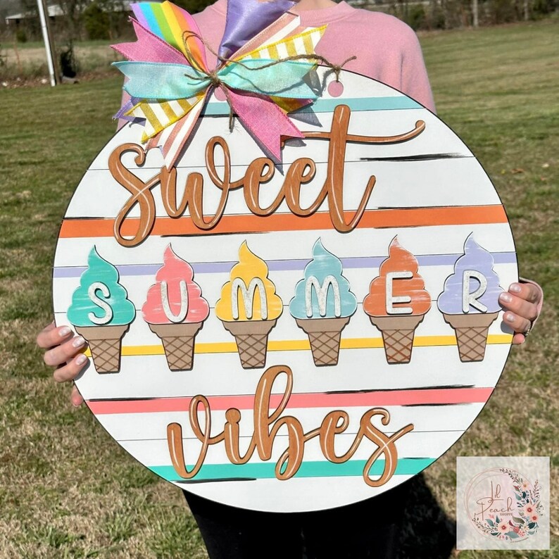 Sweet Summer Vibes, Summer Decor, Summer Door Hanger, Sweet Summer ...