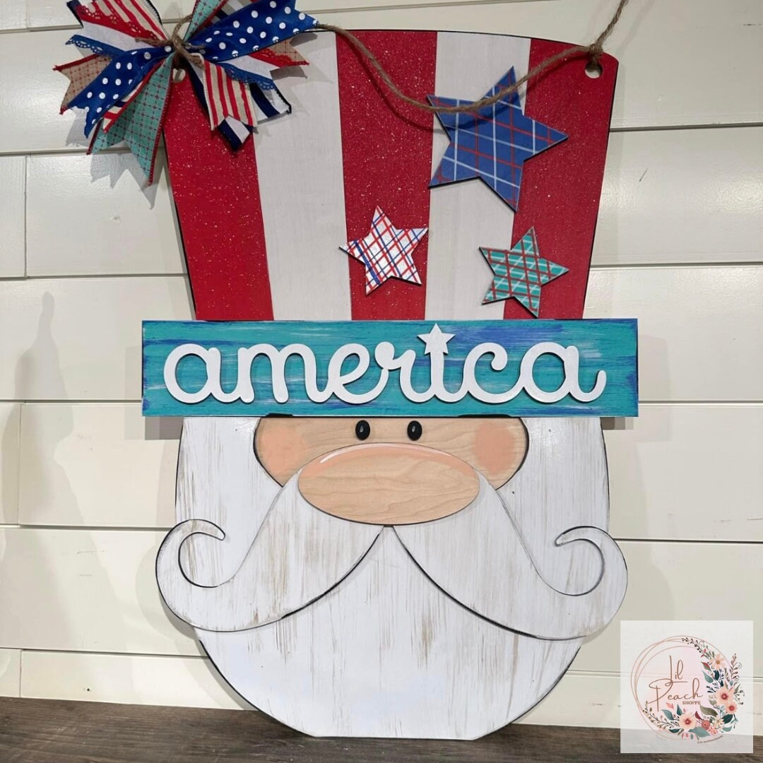 American Uncle Sam, American Uncle Sam Door Hanger, Uncle Sam Decor ...