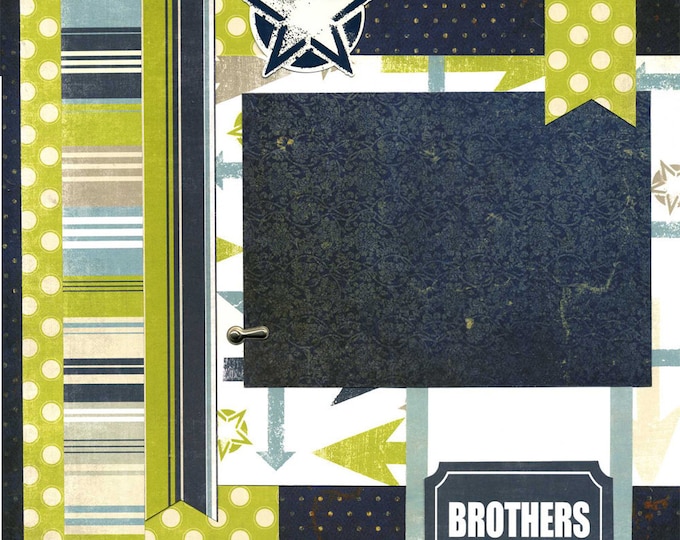 Brothers - Premade Scrapbook Page - Etsy