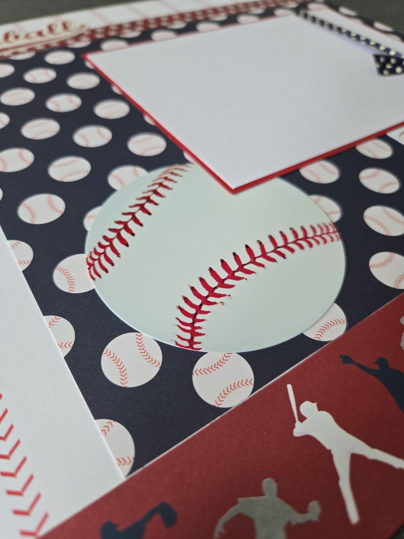 Premade Baseball Scrapbook Page - Take Me Out to the Ballgame - Etsy