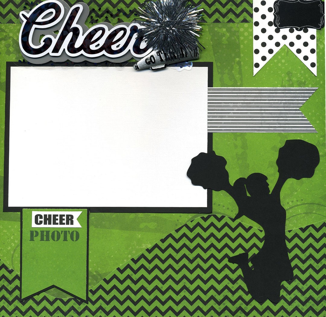 Premade Scrapbook Page Cheer Go Team - Etsy