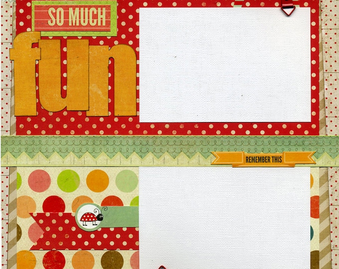 So Much Fun - Premade Scrapbook Page - Etsy