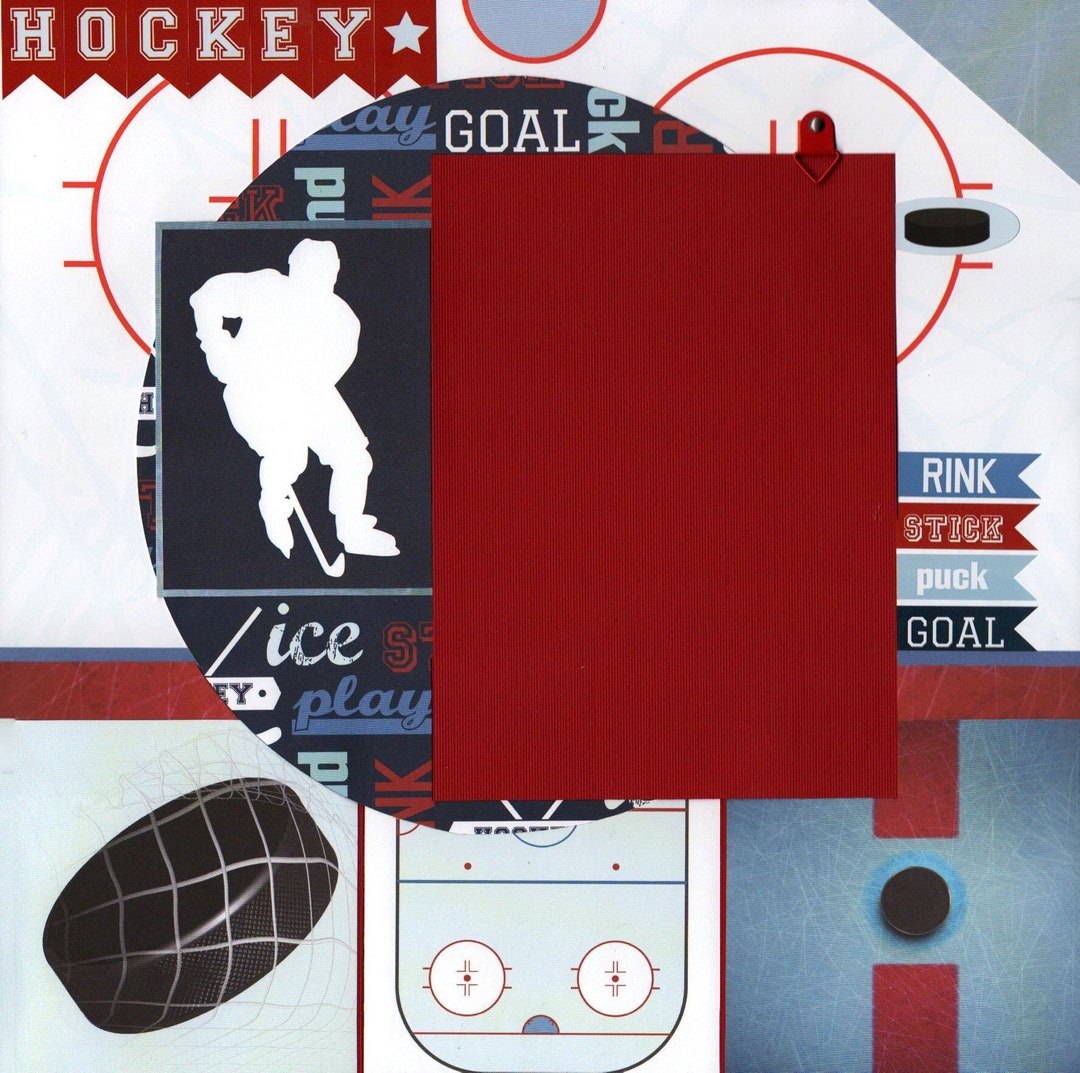 12x12 Premade Hockey Scrapbook Page - Etsy