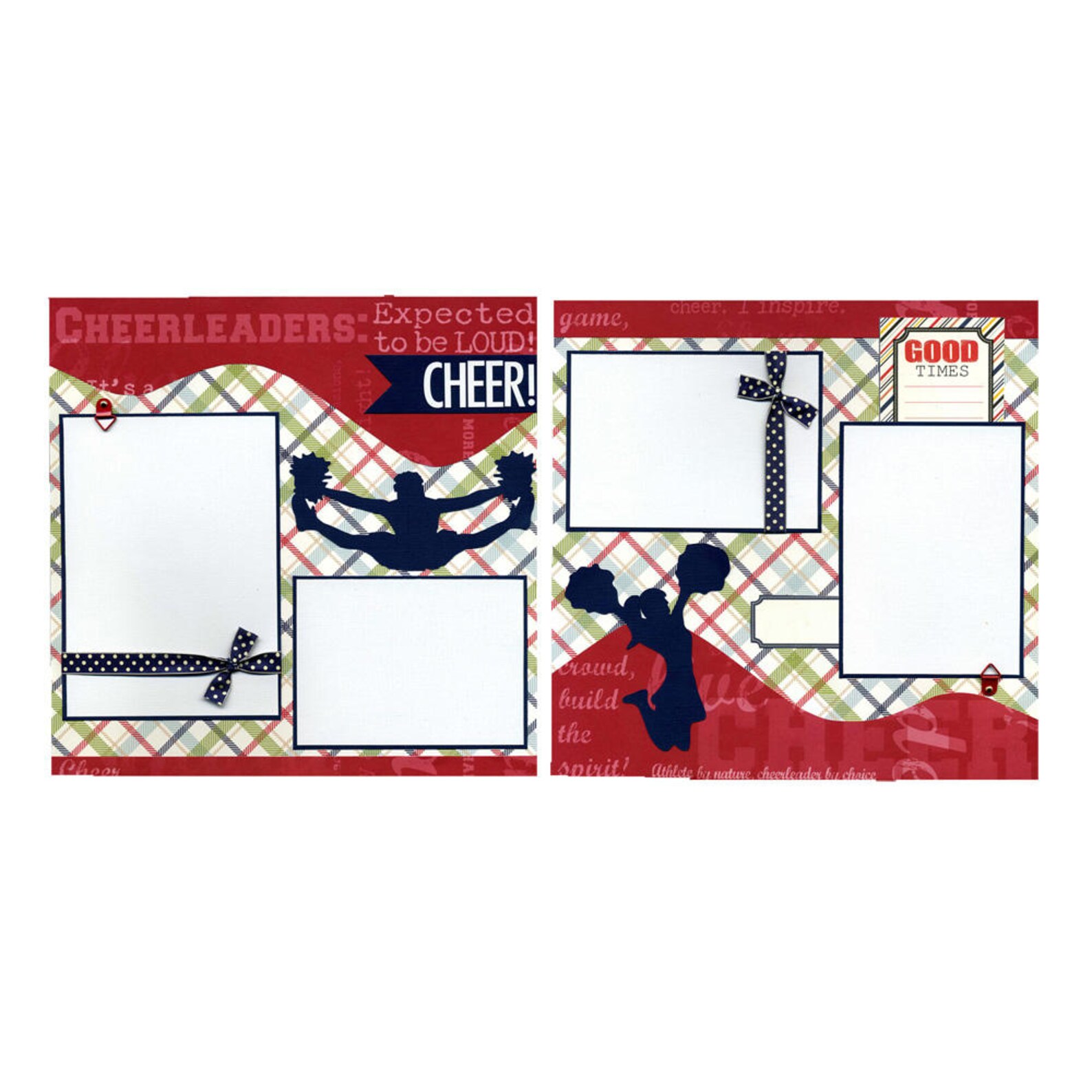 Premade Cheerleader Scrapbook Page Set - Cheer - Etsy