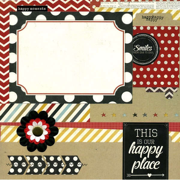 12x12 Scrapbook Layout - Etsy
