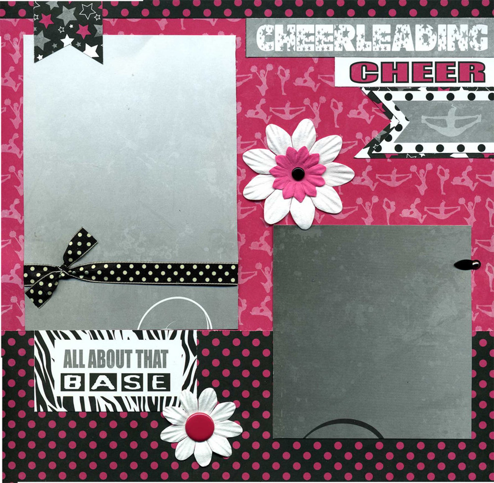 Premade Cheer Scrapbook Page - Cheerleading - Etsy