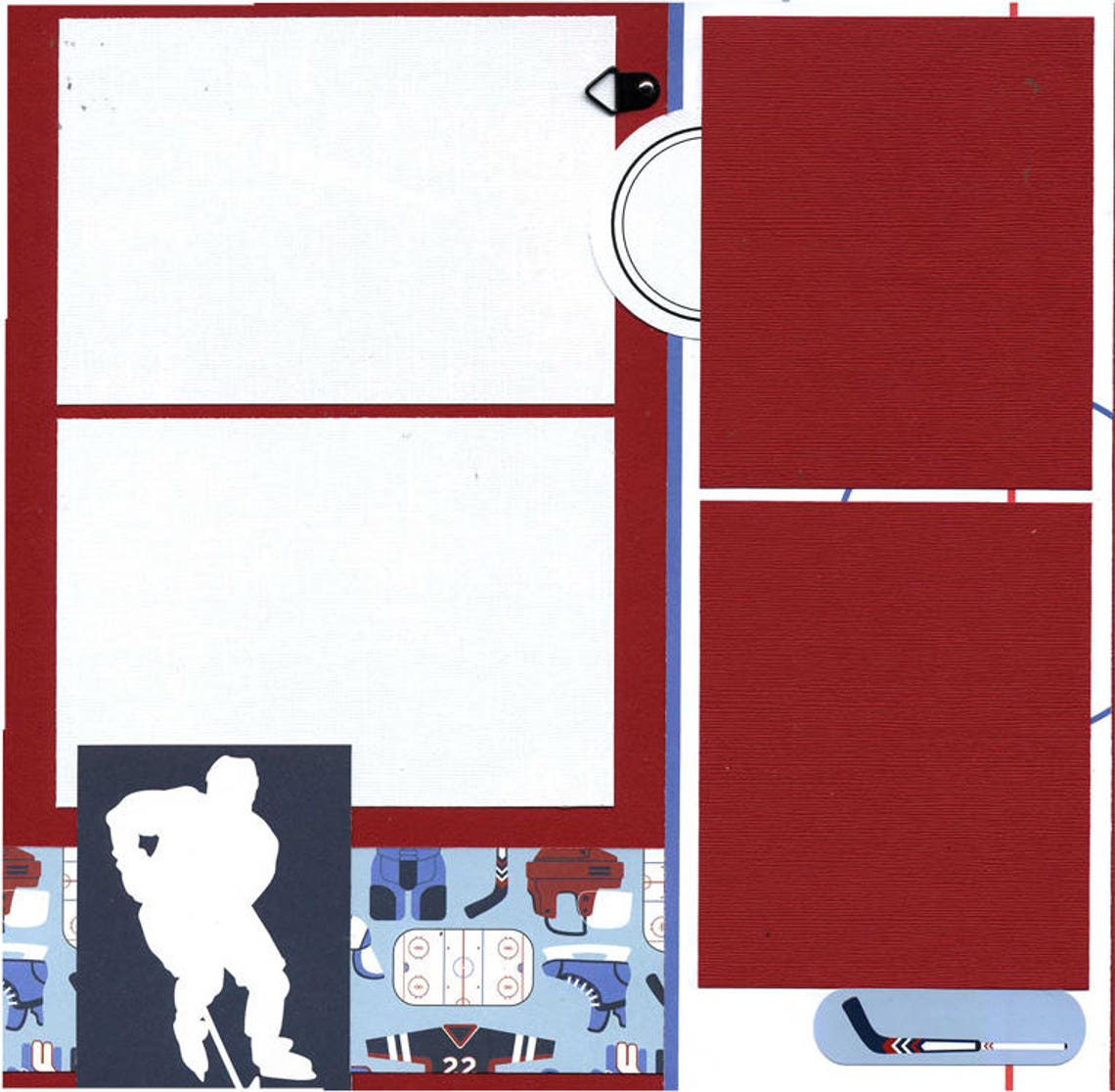 Premade Hockey Scrapbook Page Set - Two 12x12 Pages - Etsy