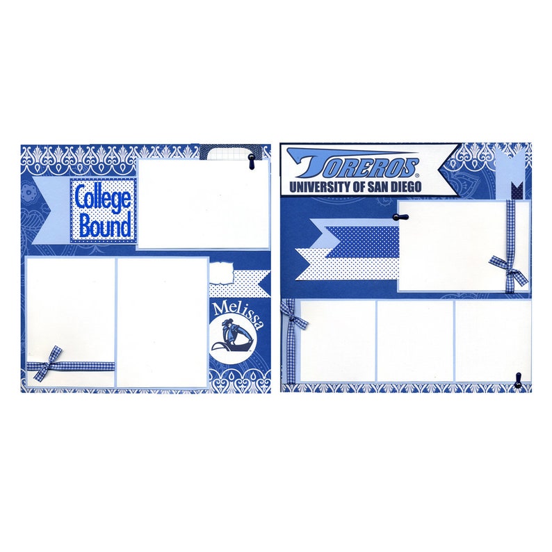 Your Custom College Double Page Scrapbook Layout - Etsy