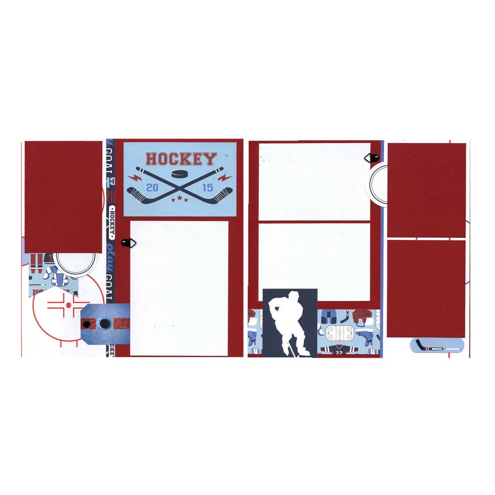 Premade Hockey Scrapbook Page Set - Two 12x12 Pages - Etsy
