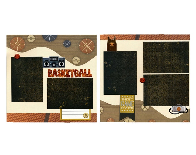 Premade Basketball Scrapbook Page - Etsy