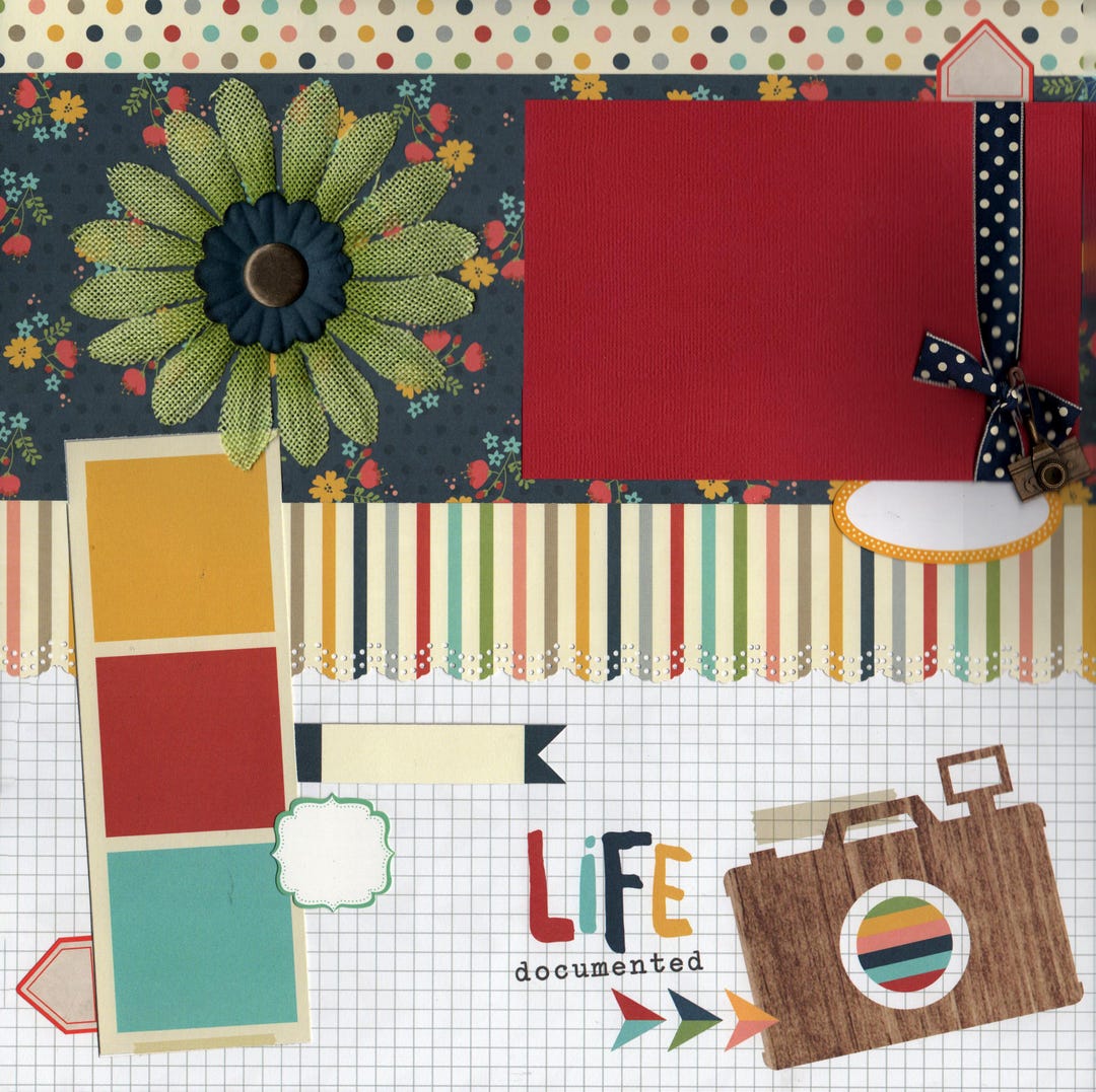 Premade Scrapbook Page - Life Documented - Etsy