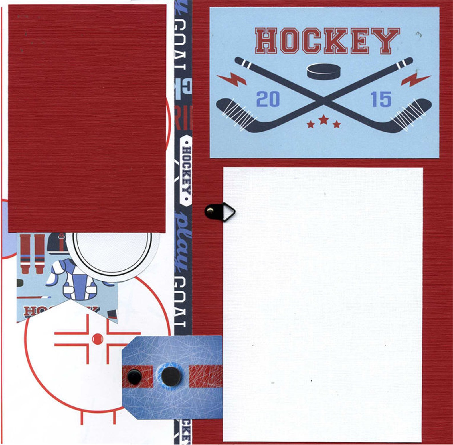 Premade Hockey Scrapbook Page Set - Two 12x12 Pages - Etsy