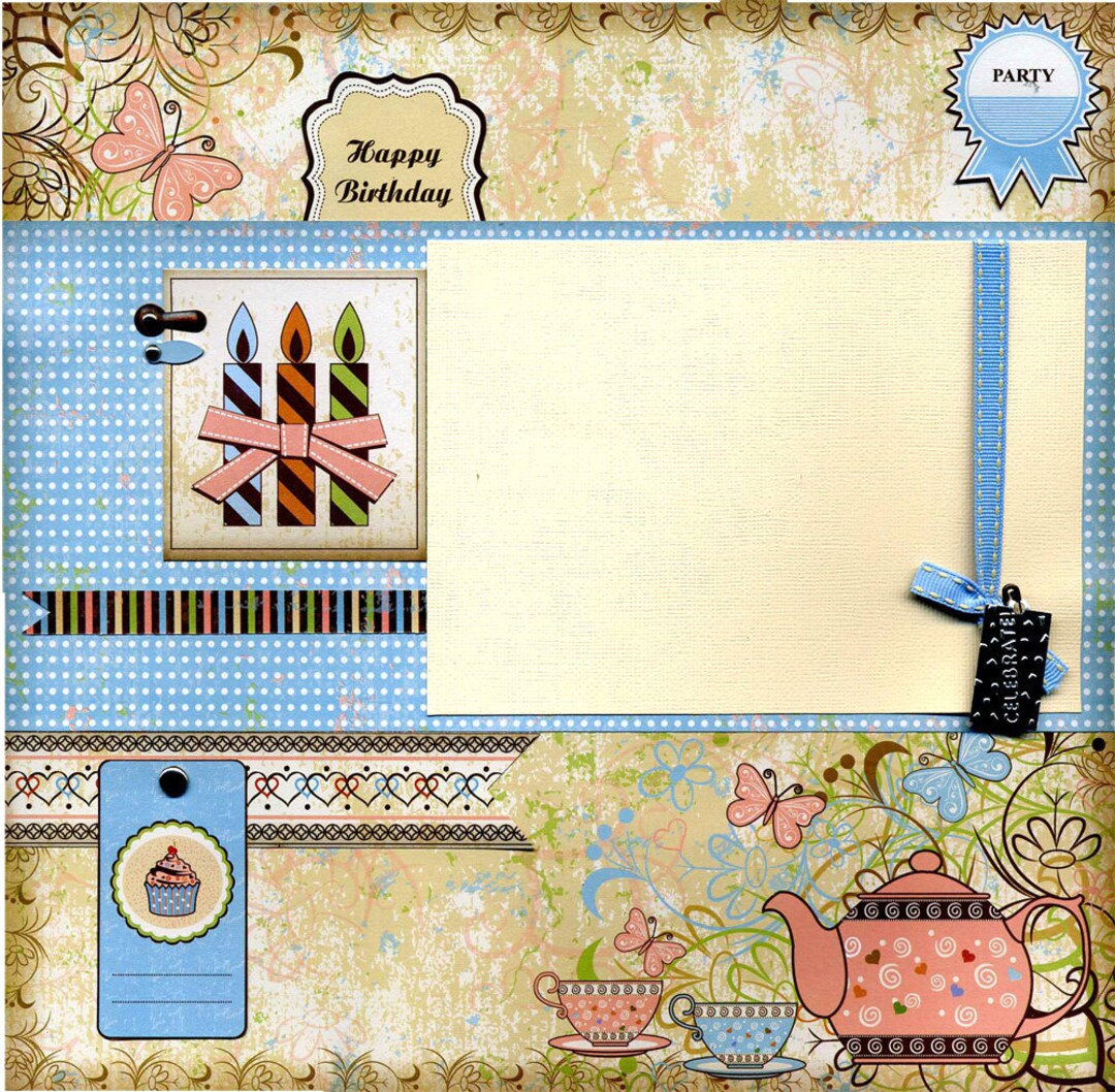 Happy Birthday - 12x12 Premade Scrapbook Page - Etsy