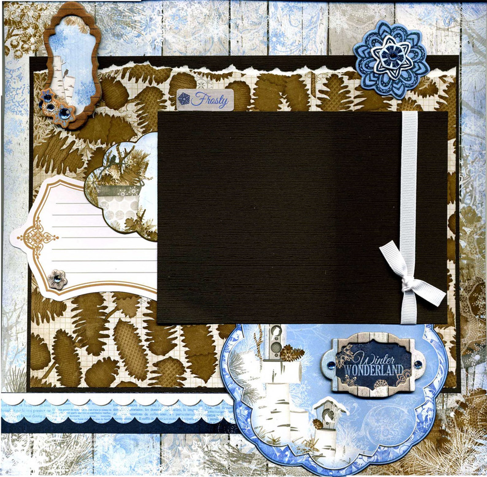 Premade Scrapbook Page - Winter Wonderland - Etsy